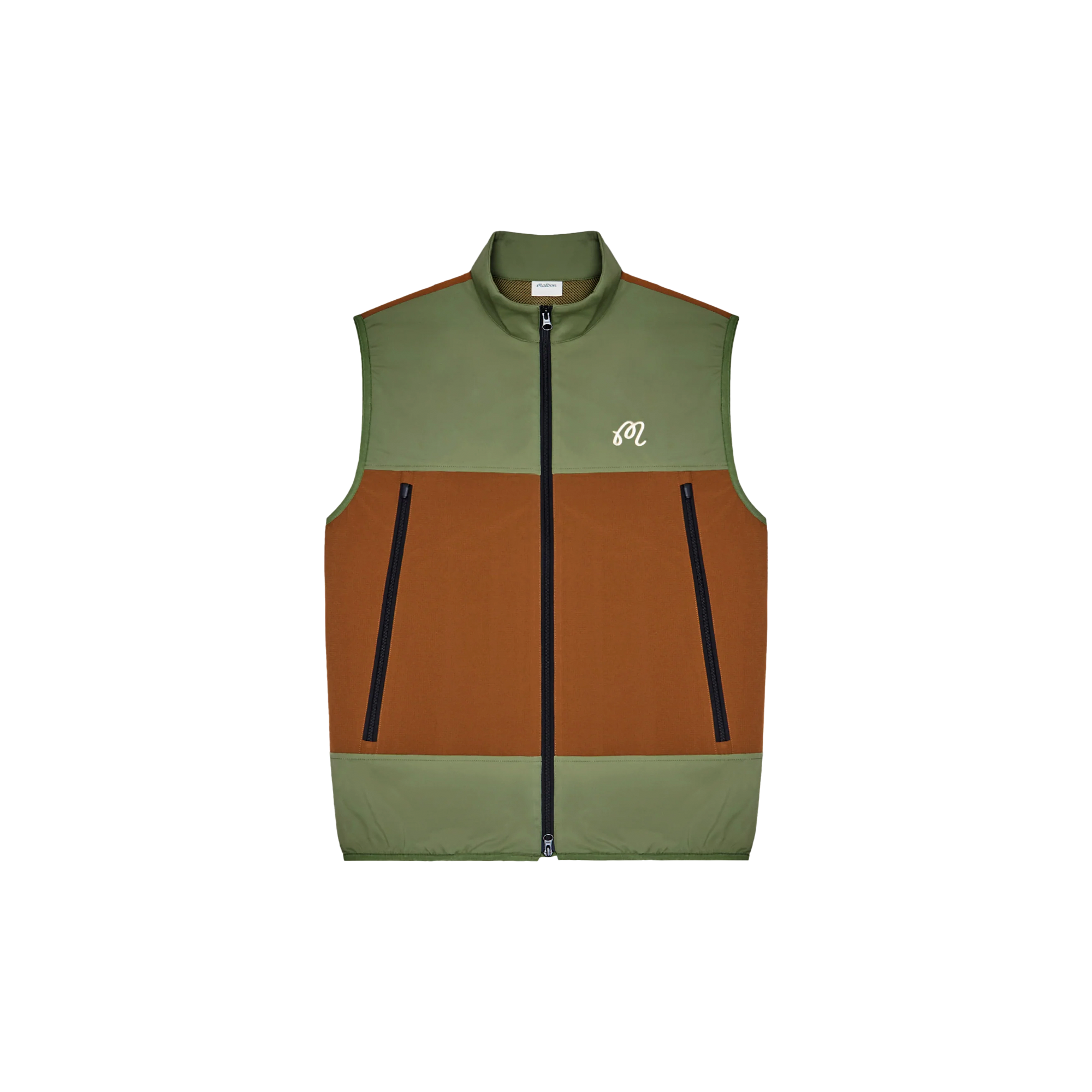 Malbon Albatross Foraging Vest - Olive – Bisque Golf